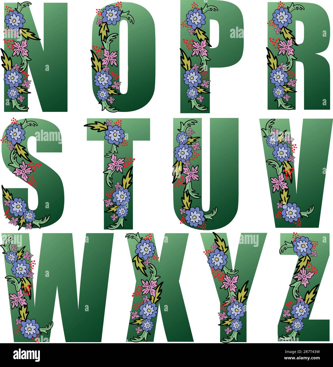 Capital letters decorated Stock Vector Images - Alamy