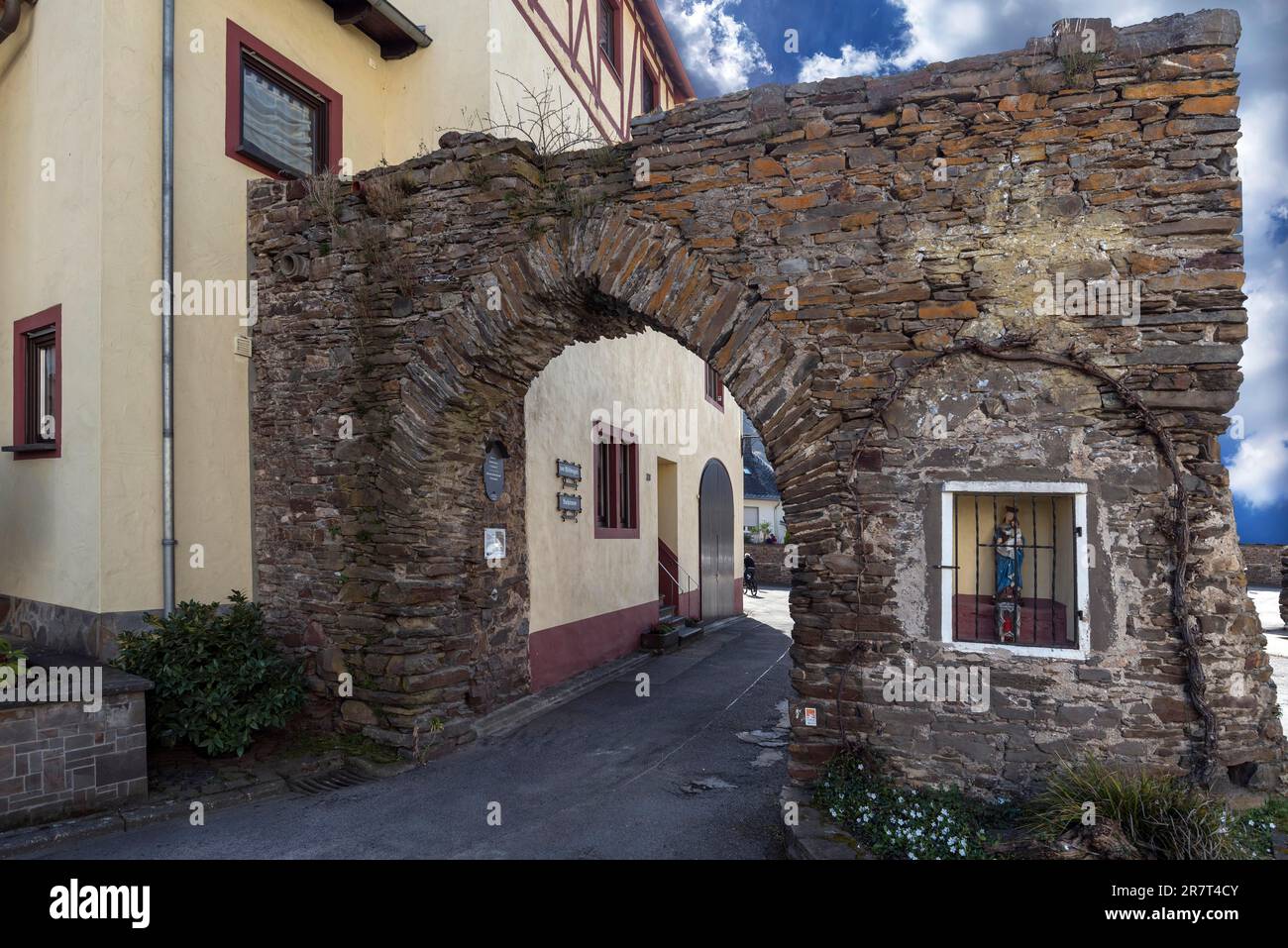 East gate of the former 14th century town fortifications, Alken on the ...