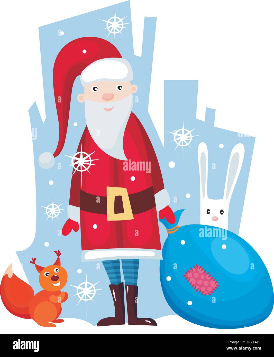 Vector Illustration Of A Christmas Card Stock Vector Image And Art Alamy
