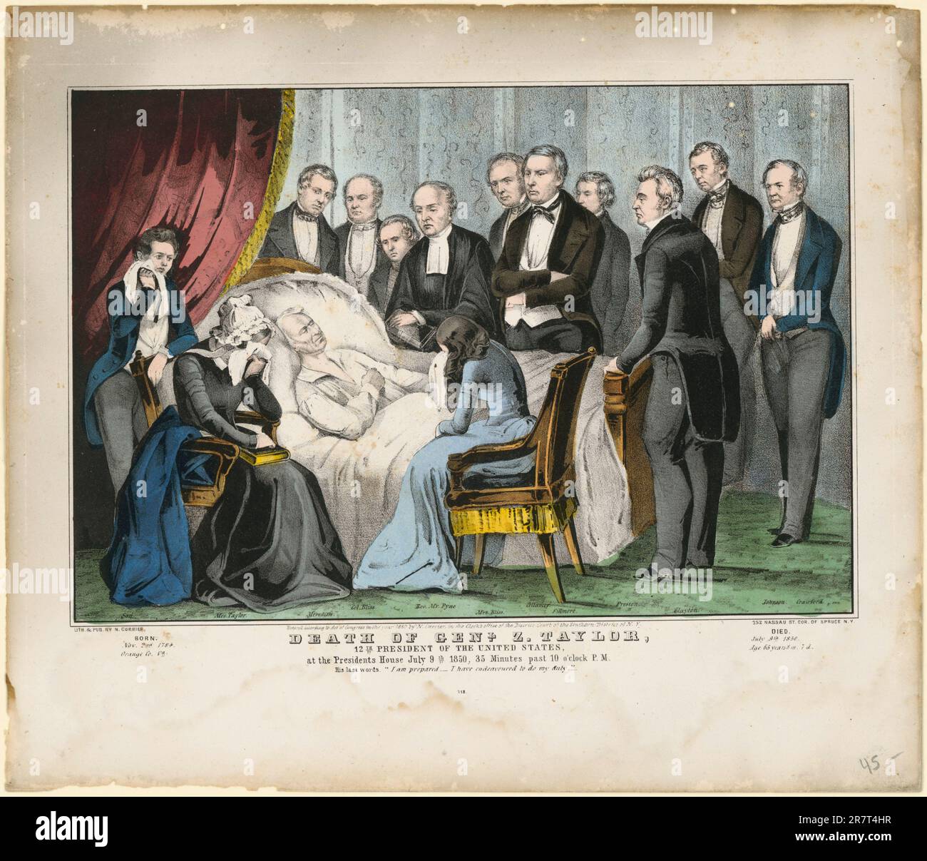 Death of General Zachary Taylor 1850 Stock Photo - Alamy