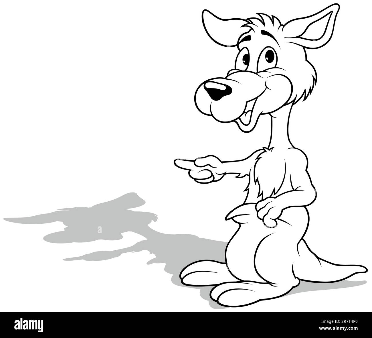 Drawing Of A Standing Smiling Kangaroo Stock Vector Image And Art Alamy