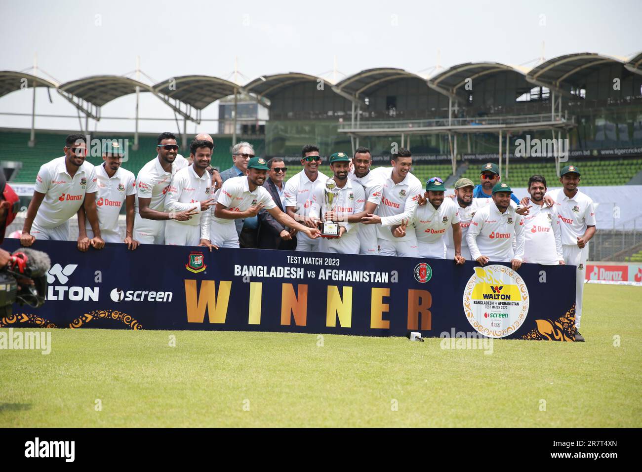 Bangladesh Test Team posses for photographs as Bangladesh-Afghanistan ...