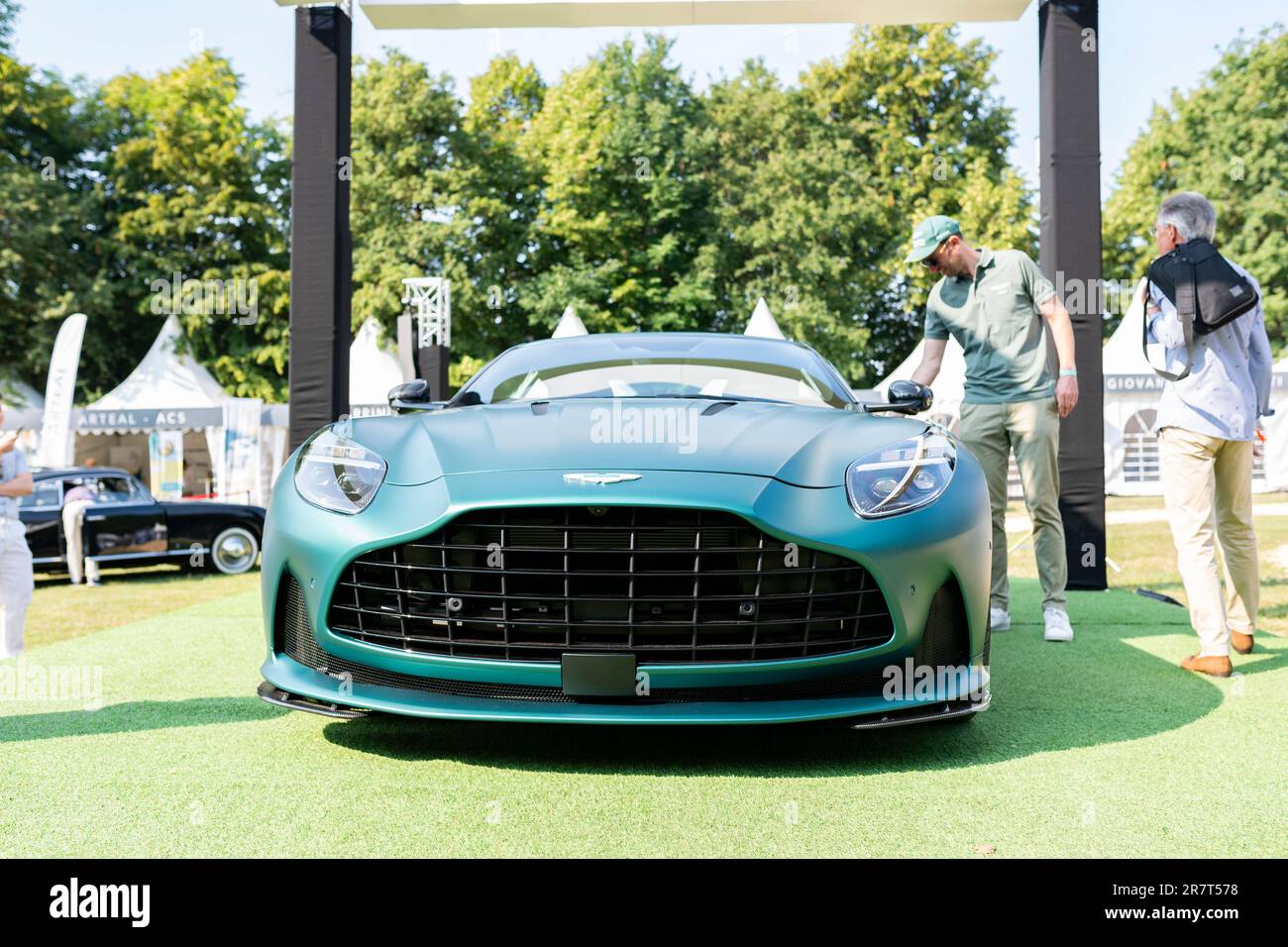 Coppet, Switzerland. 06th July, 2023. Front view of new Aston Martin ...
