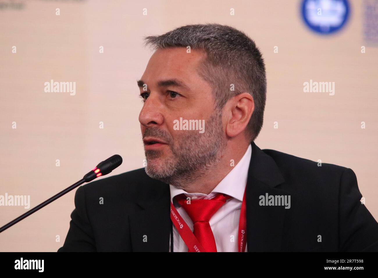 Saint Petersburg, Russia. 16th June, 2023. Xavier Moreau, Journalist ...