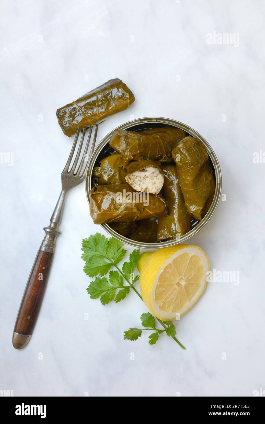 Rice in vine leaf hi-res stock photography and images - Alamy