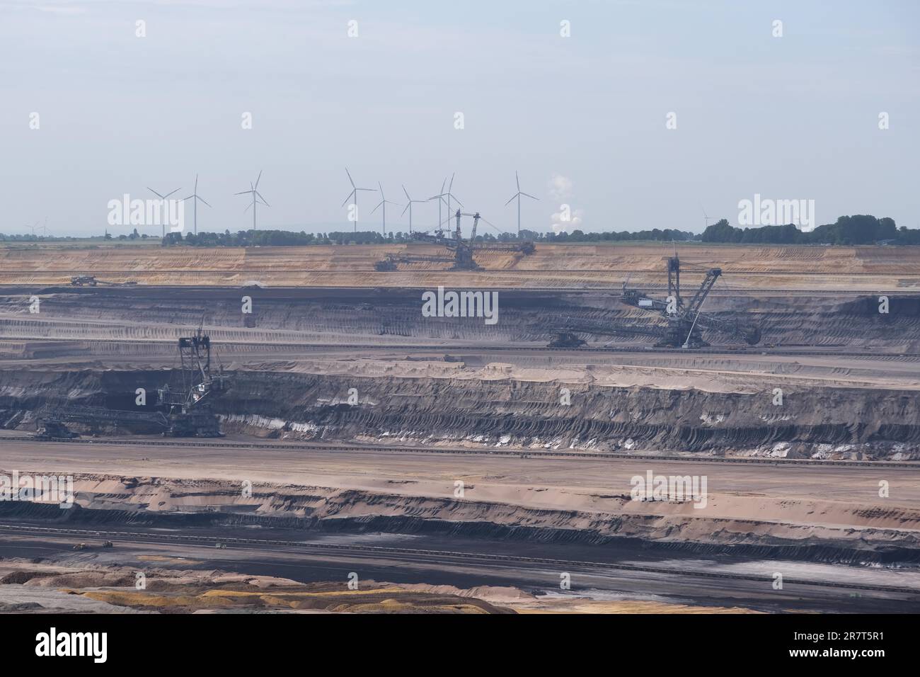 Garzweiler opencast lignite mine, Rhenish lignite mining area, Germany ...