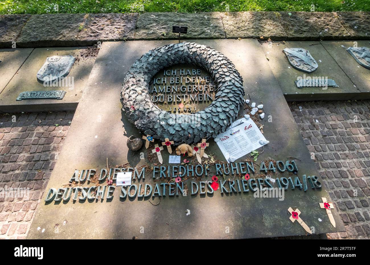 The image is of the Black wreath for soldiers killed in Flanders at ...