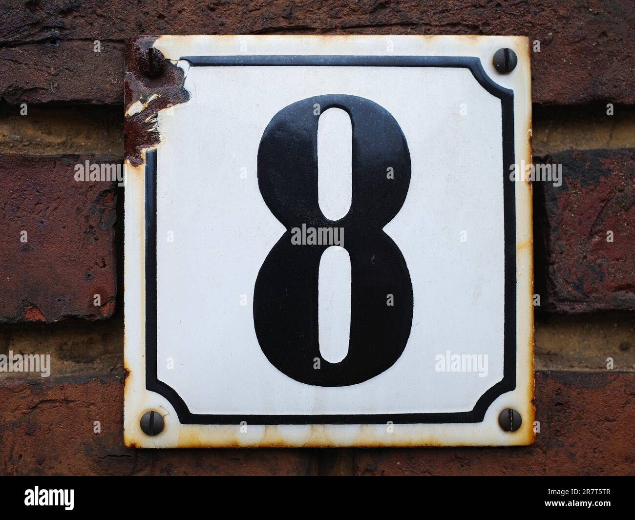 House number plate, number 8, number eight, Bremen, Germany Stock Photo ...