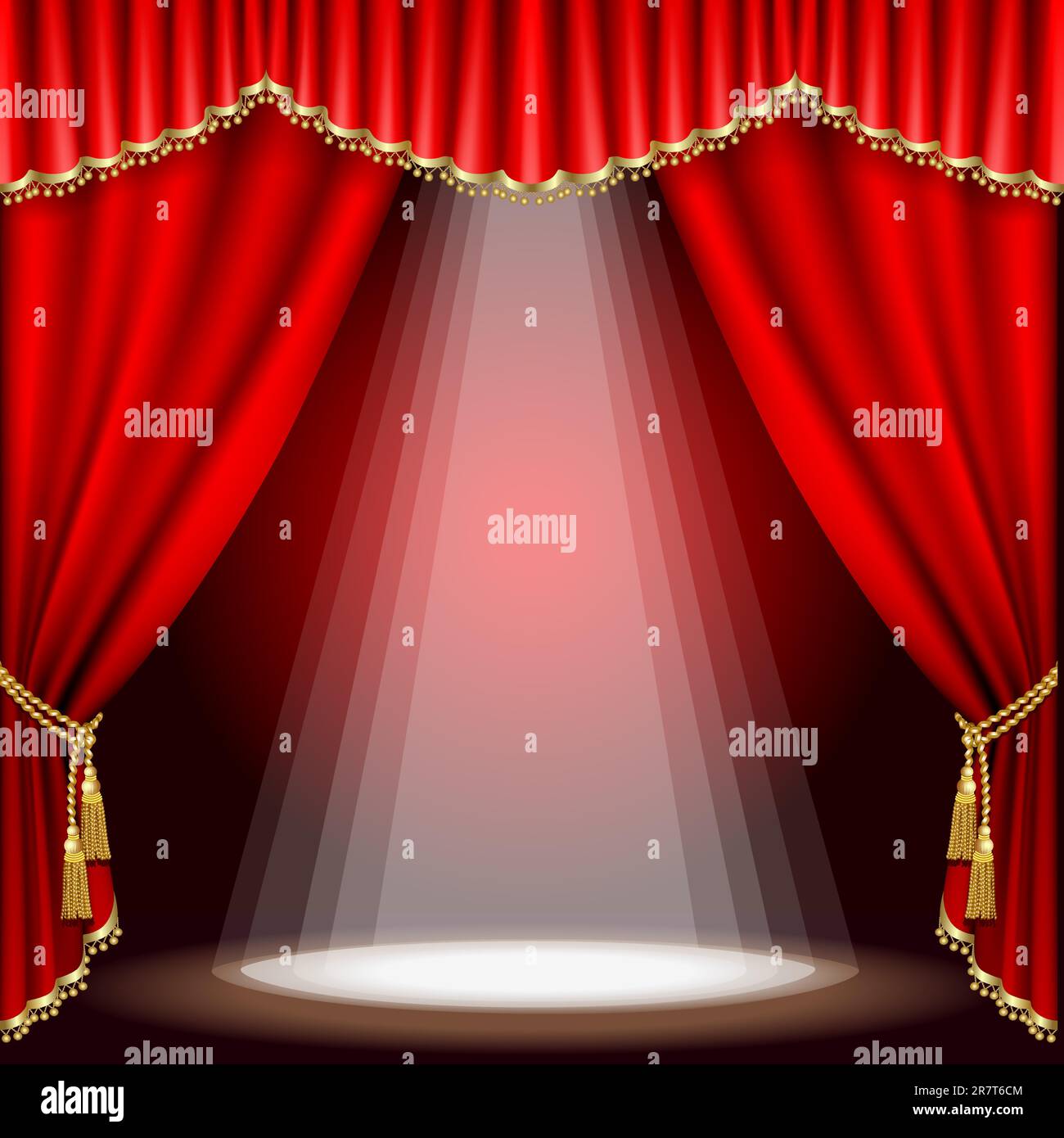 Theater stage red curtain mesh hi-res stock photography and images - Alamy