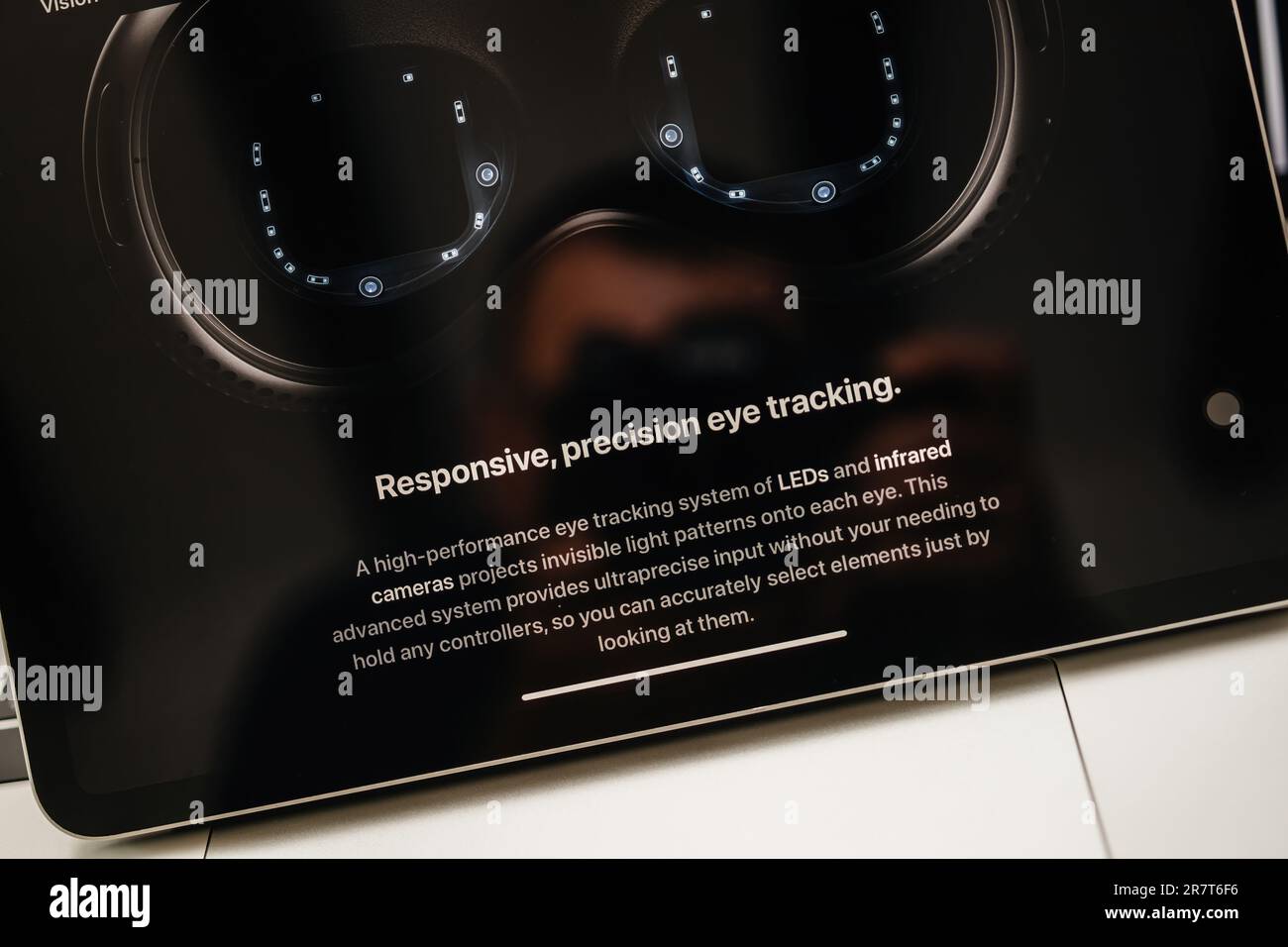 Paris, France - Jun 6, 2023: Responsive, precision eye tracking ...