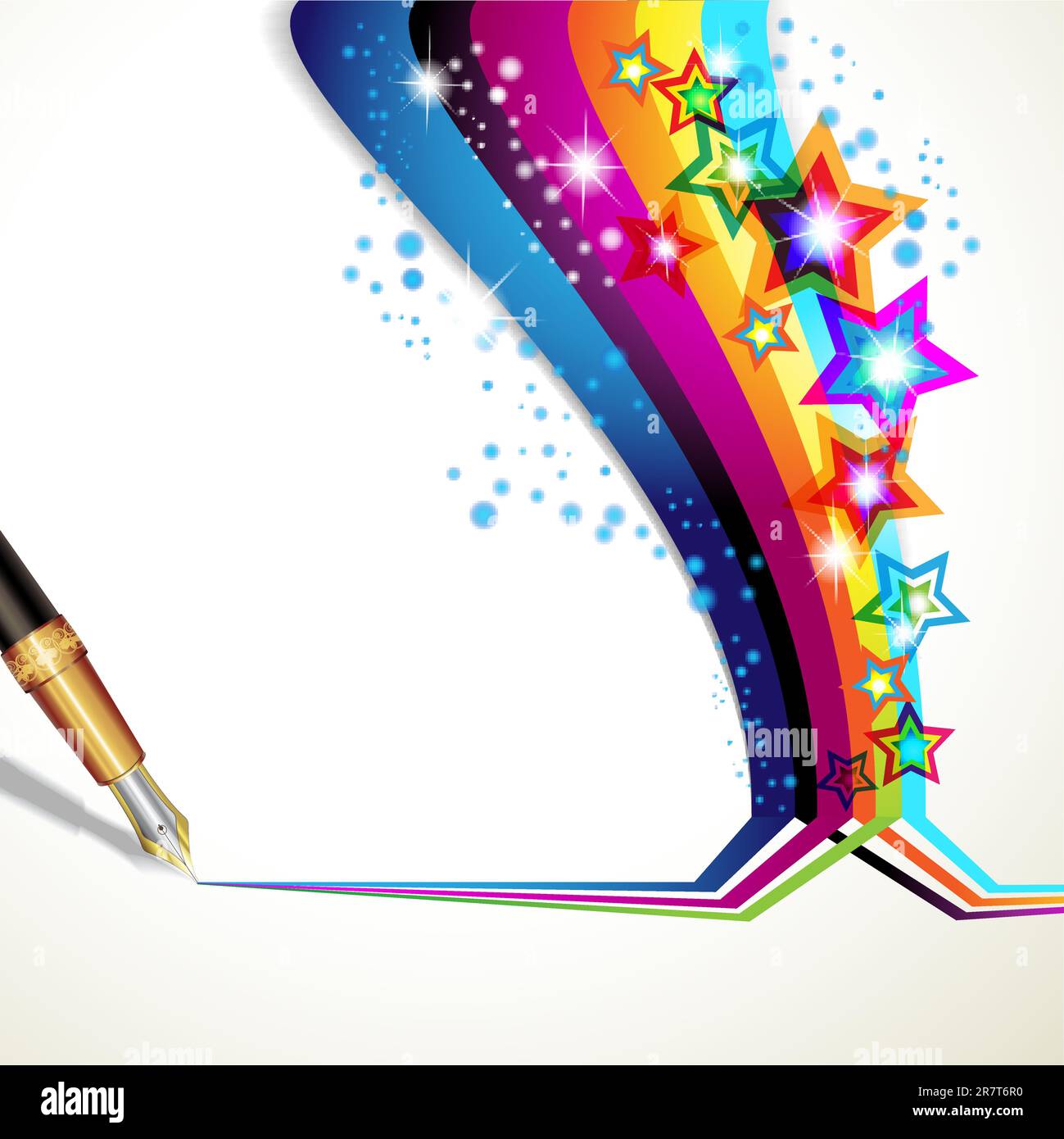Colorful background with old pen Stock Vector Image & Art - Alamy