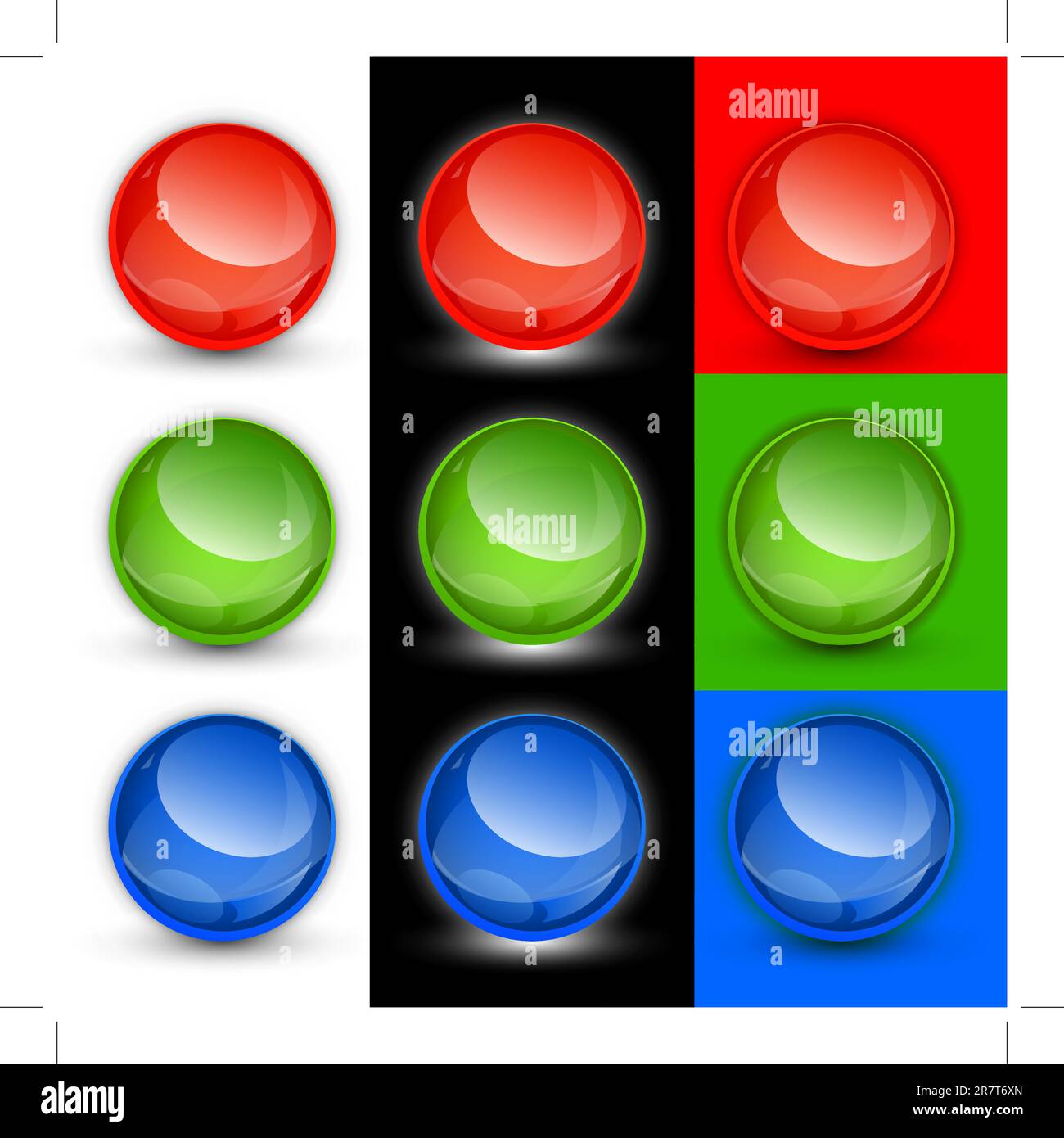 Glossy button balls samples in vector Stock Vector Image & Art - Alamy