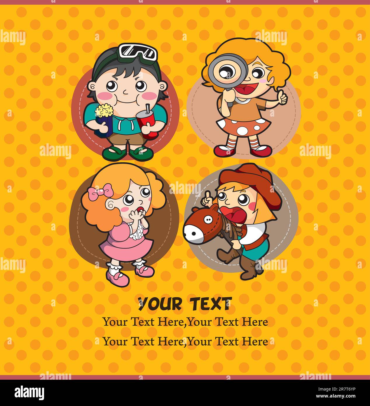 cartoon kid card Stock Vector Image & Art - Alamy