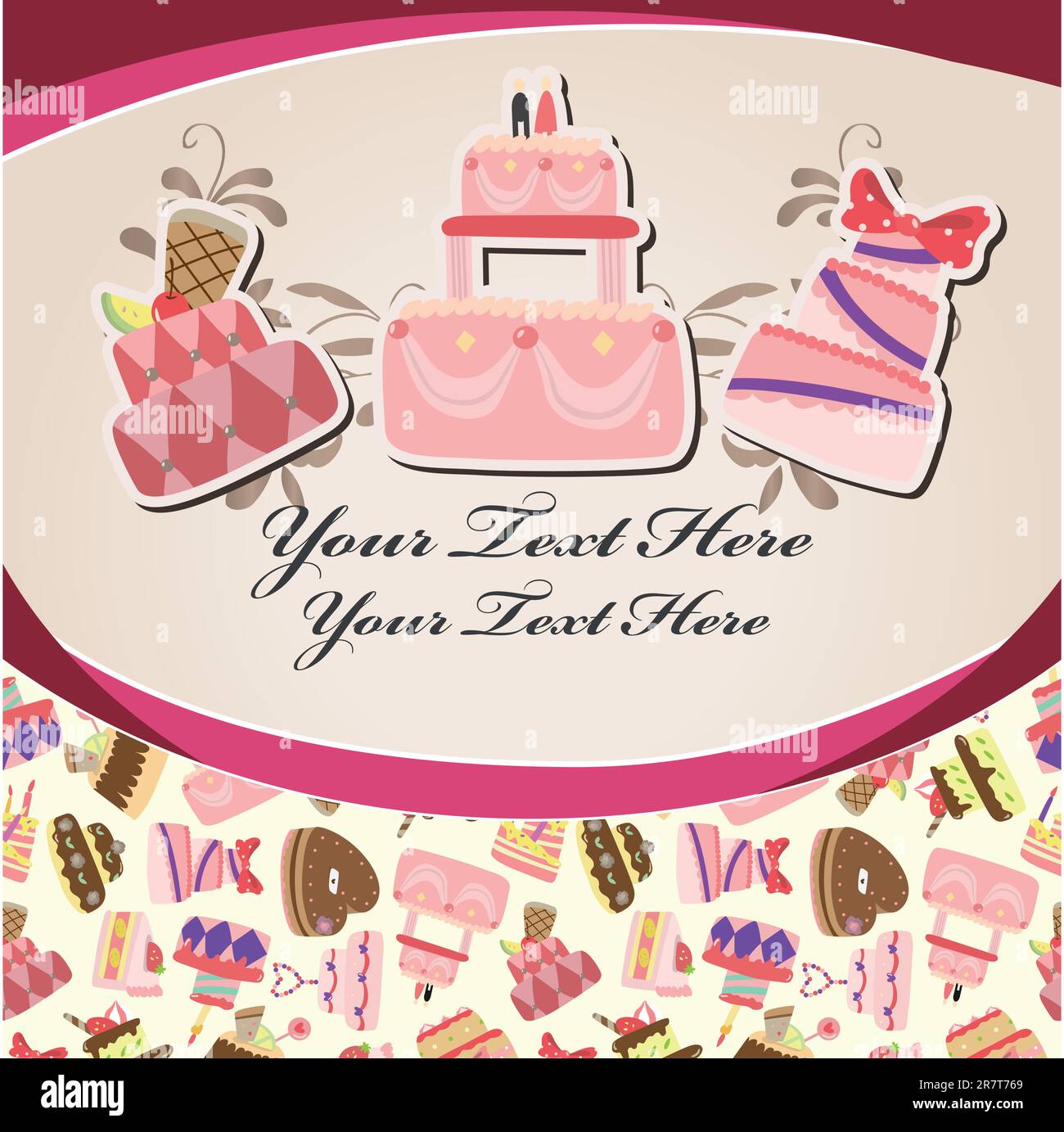 cartoon cake card Stock Vector Image & Art - Alamy