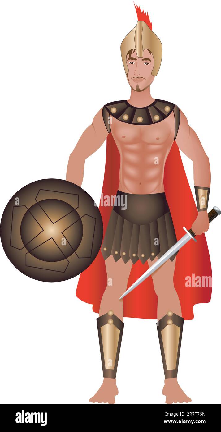 Cartoon Greek Soldier