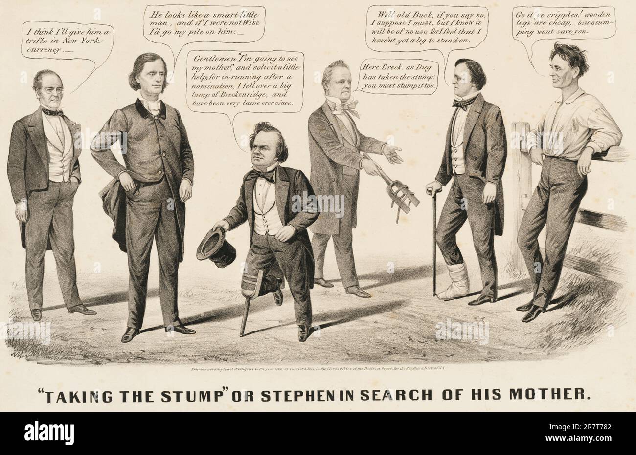 "Taking the Stump" or Stephen in Search of His Mother 1860 Stock Photo ...