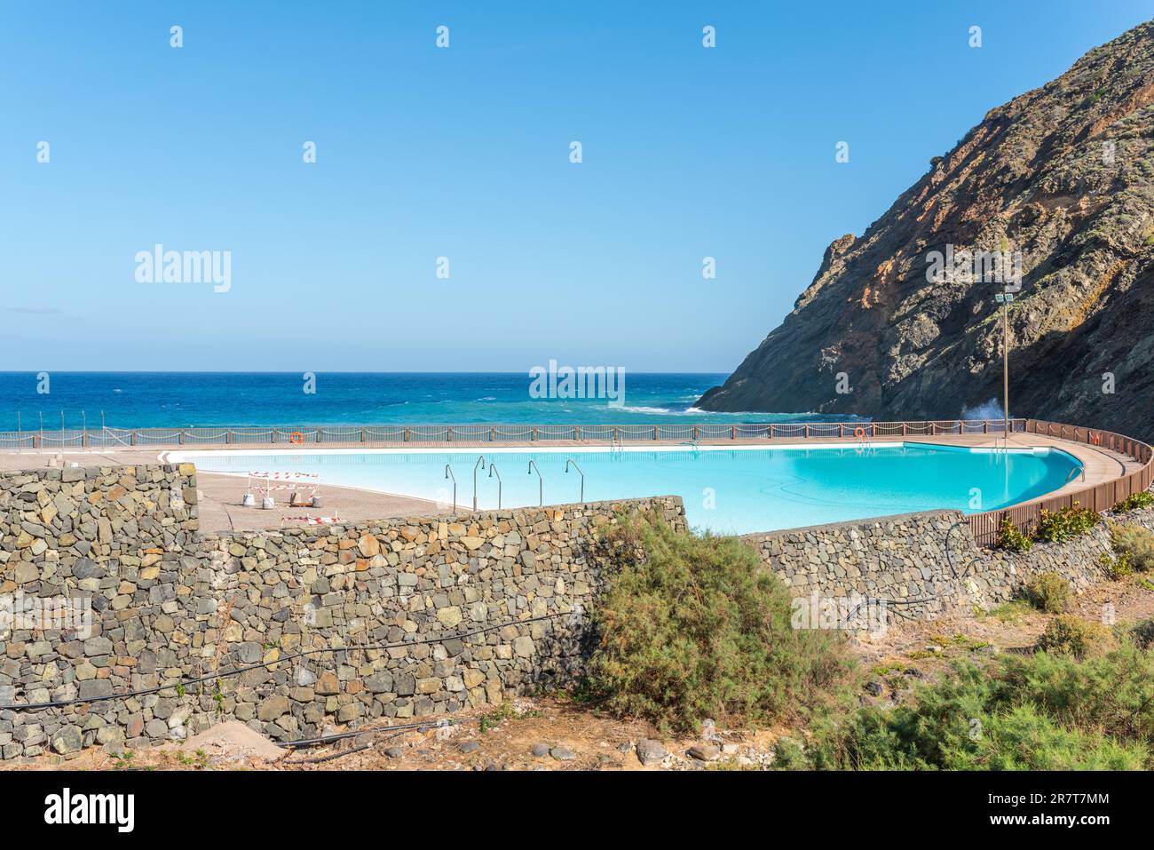 The Maritime Park on the beach of Vallehermoso. It is an infrastructure ...
