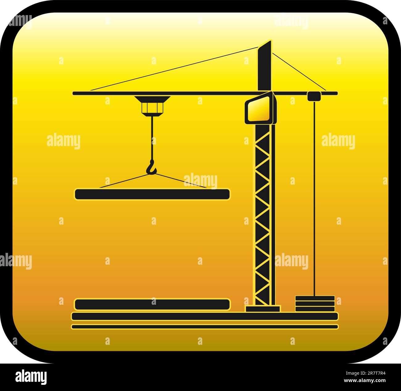 City crane black yellow Stock Vector Images - Alamy