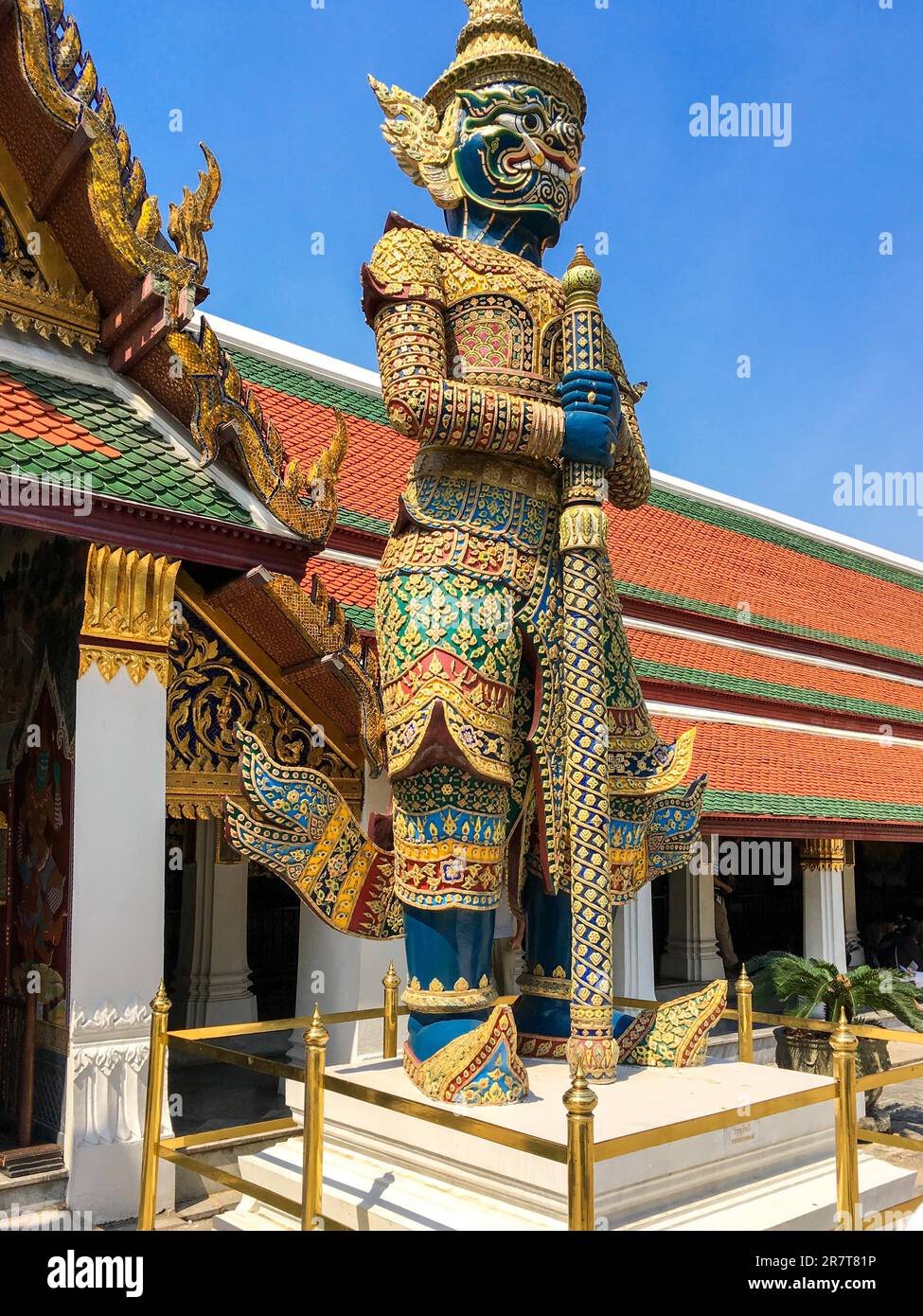 Giant demon and guard in the Wat Phra Kaew, commonly known in English ...
