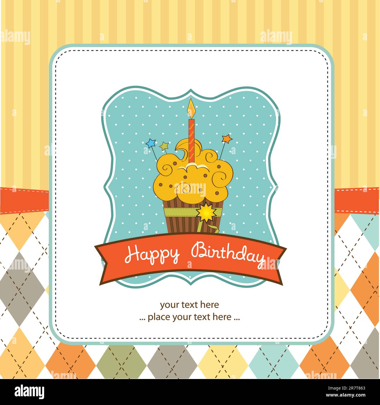 Happy Birthday cupcake Stock Vector Image & Art - Alamy