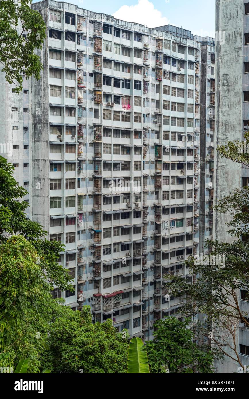 Huge apartment complex in the Paya Terubong, a suburb of George Town on ...