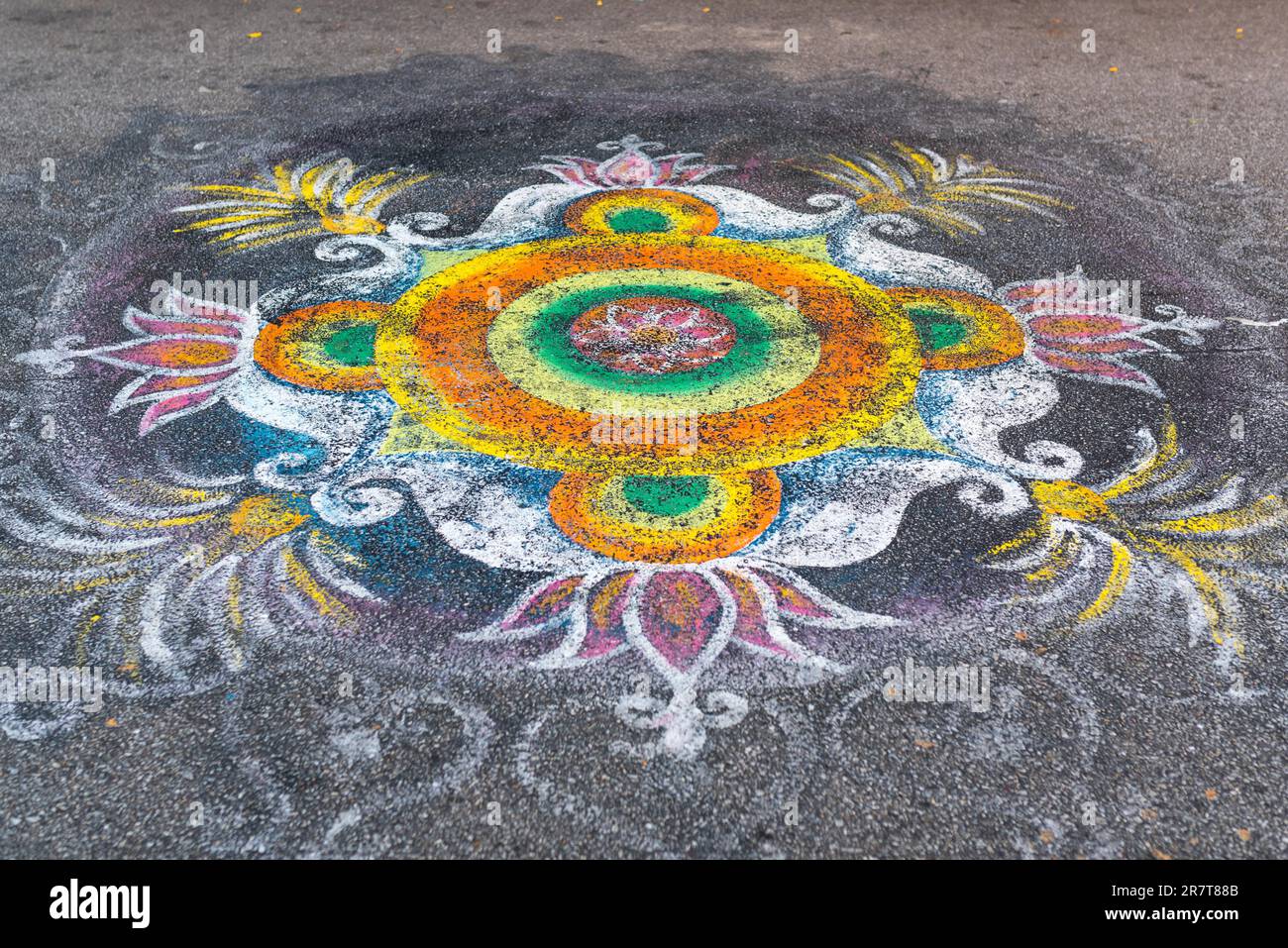 Mandala on the street of George Town. It is the famous public street ...
