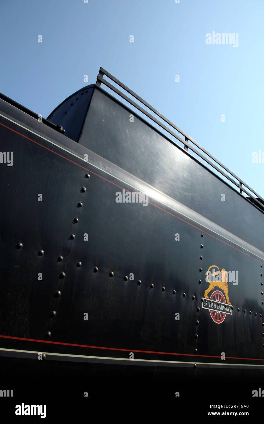 Tender of preserved BR Standard 4MT steam locomotive 76079 Stock Photo ...