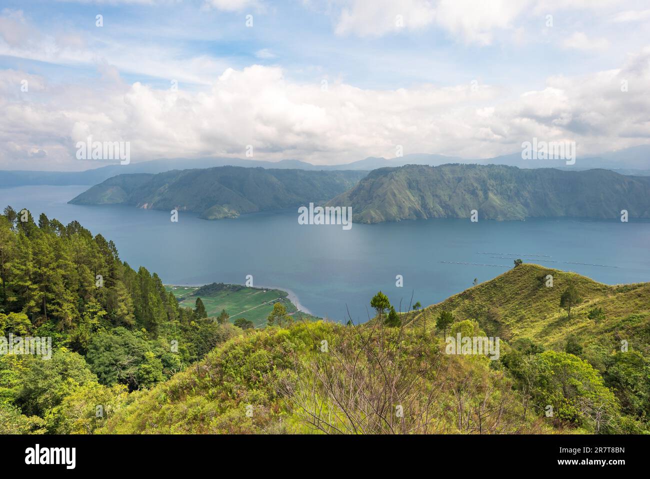 Lake Toba, the largest volcanic lake in the world situated in the ...