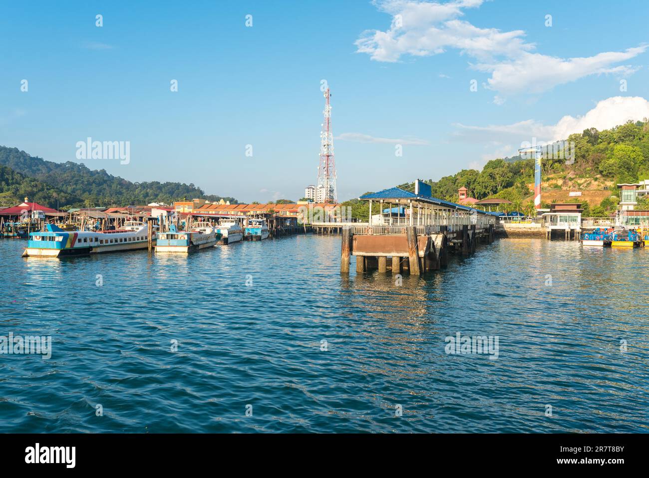 Landing stage of Pulau Pangkor, what means the island of Pangkor. All ...
