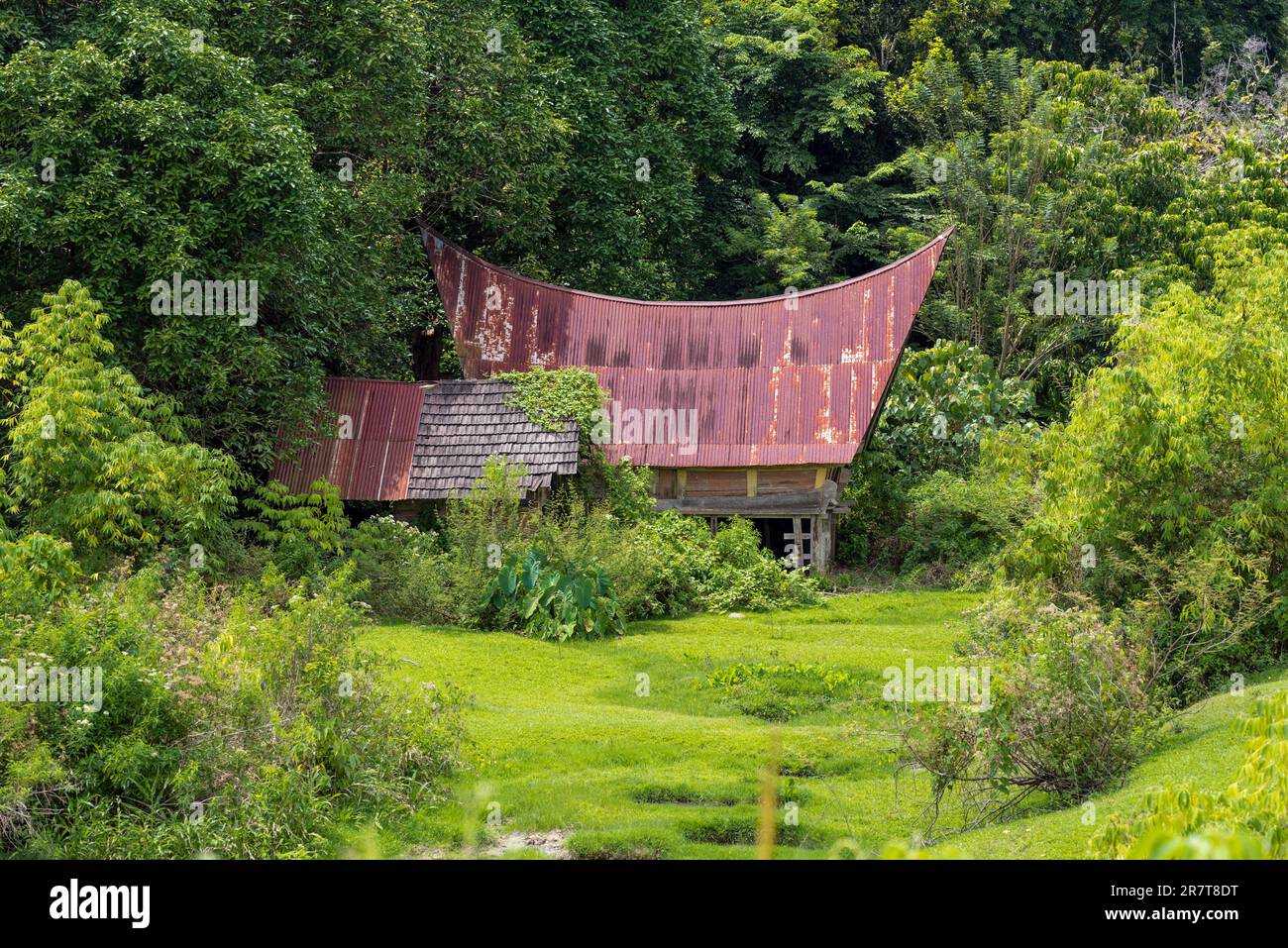 Traditional Batak house, in Indonesian called Rumah Bolon, are noted ...