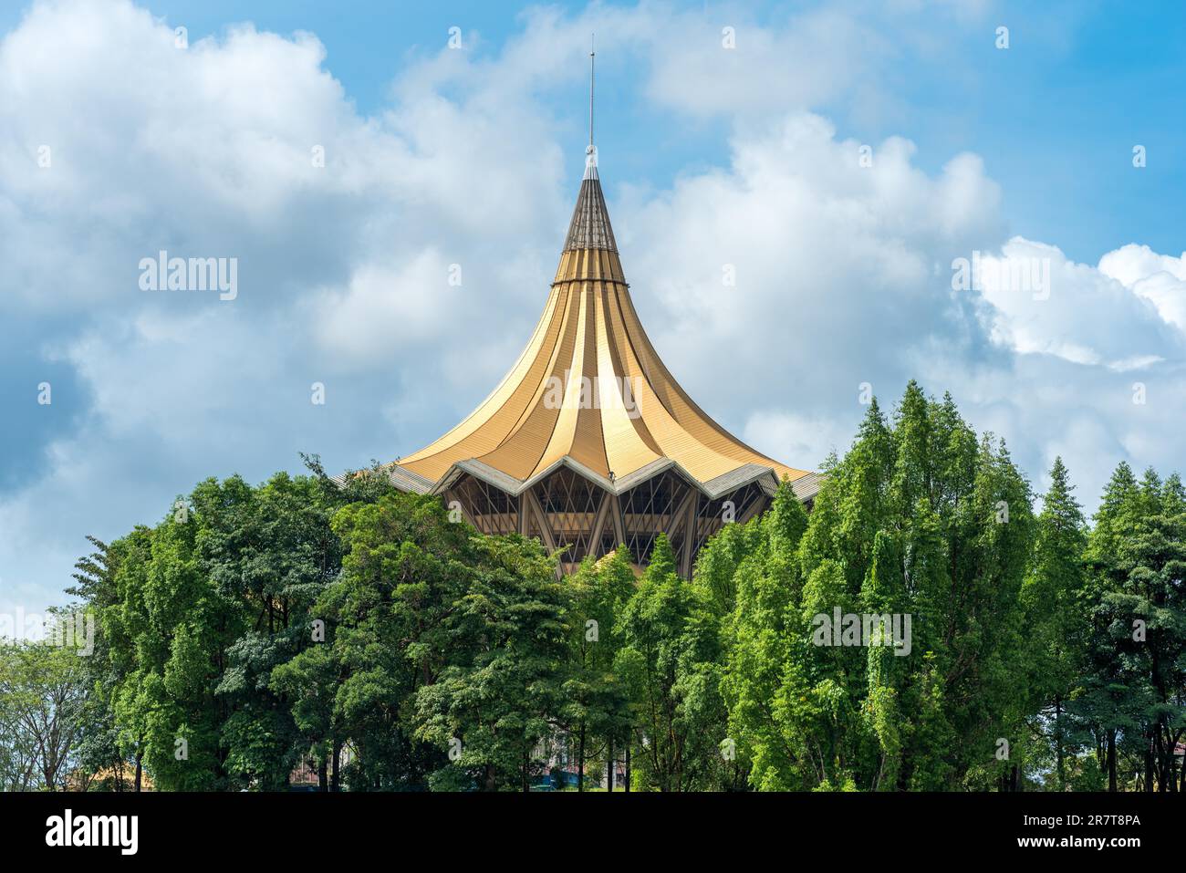 The Complex Of The State Assembly Building Is At The North Bank Of The Sarawak River In Between