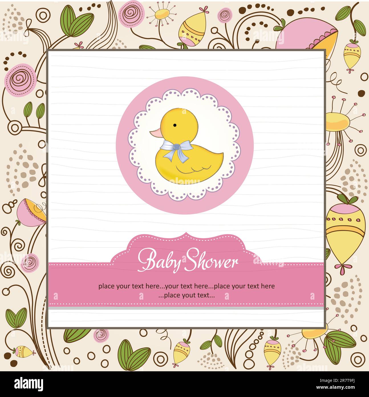welcome baby card with duck Stock Vector Image & Art - Alamy