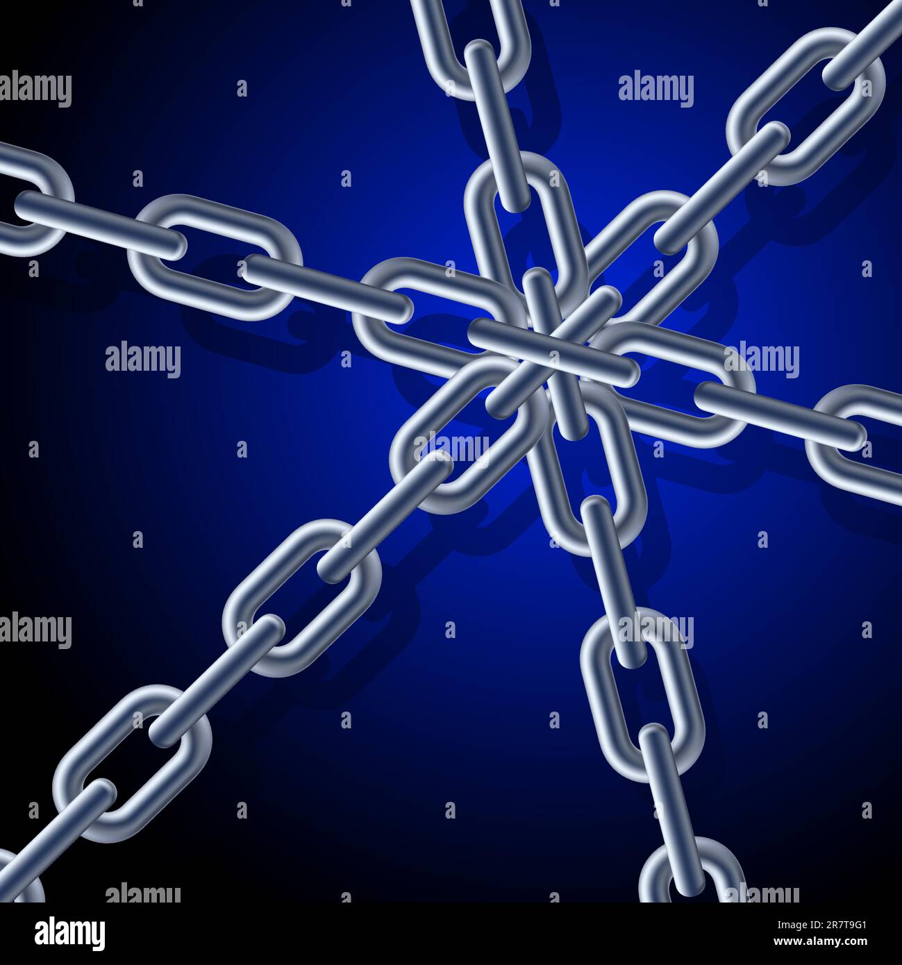 Chain. Illustration on blue background for design Stock Vector Image ...
