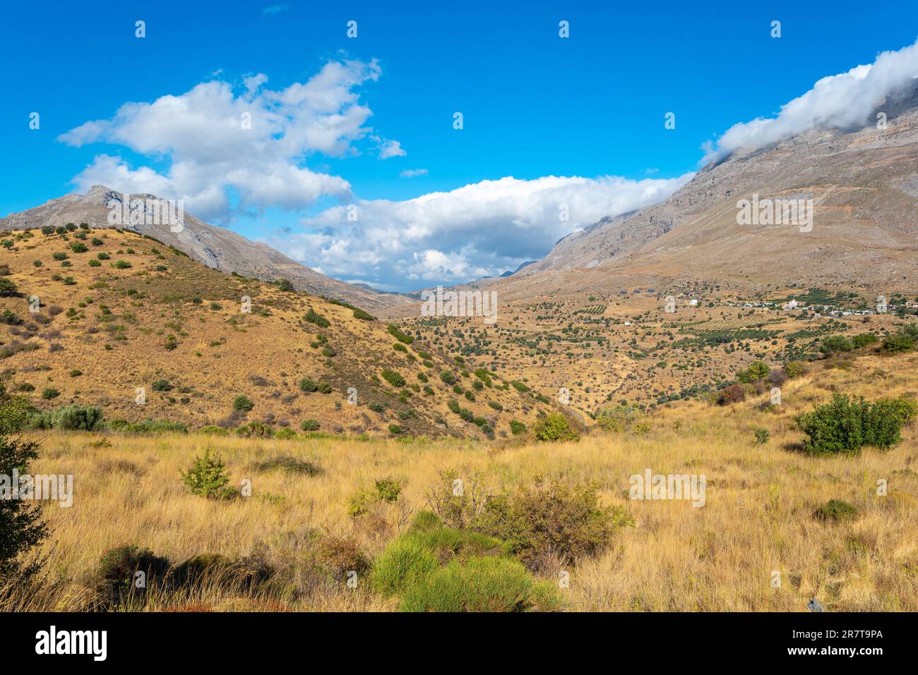 Canyon between the Kedros massif and Mount Sidherotas and Mount Vouvala ...