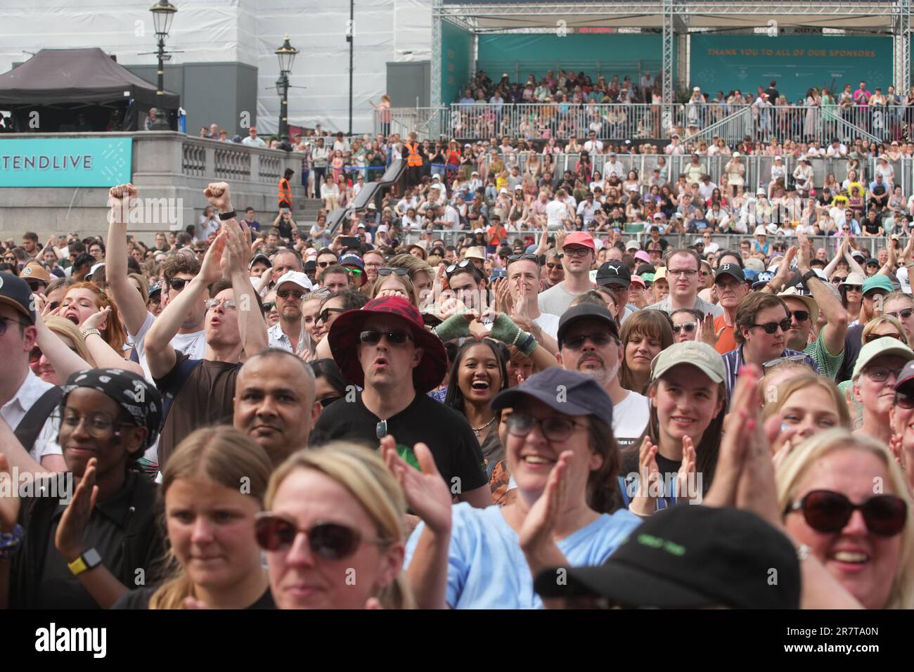 The crowd watching West End Live, a weekend of free live performances ...