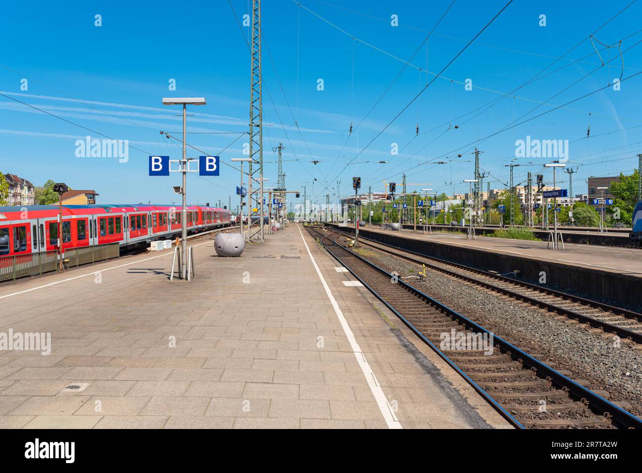 Train Station Hamburg Altona. The station is a terminus for long ...