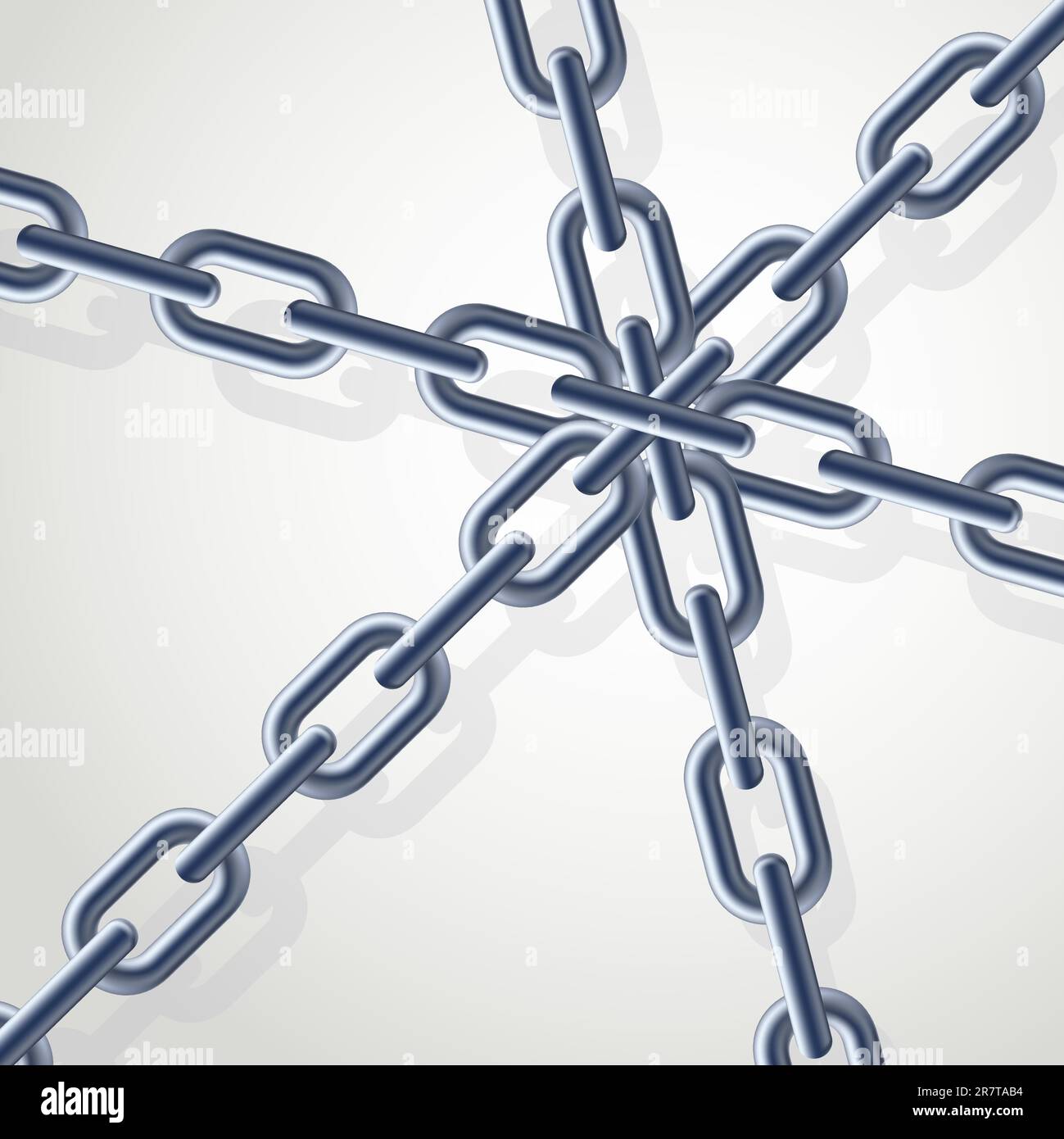 Realistic gray chain on the white background. Illustration for designer ...