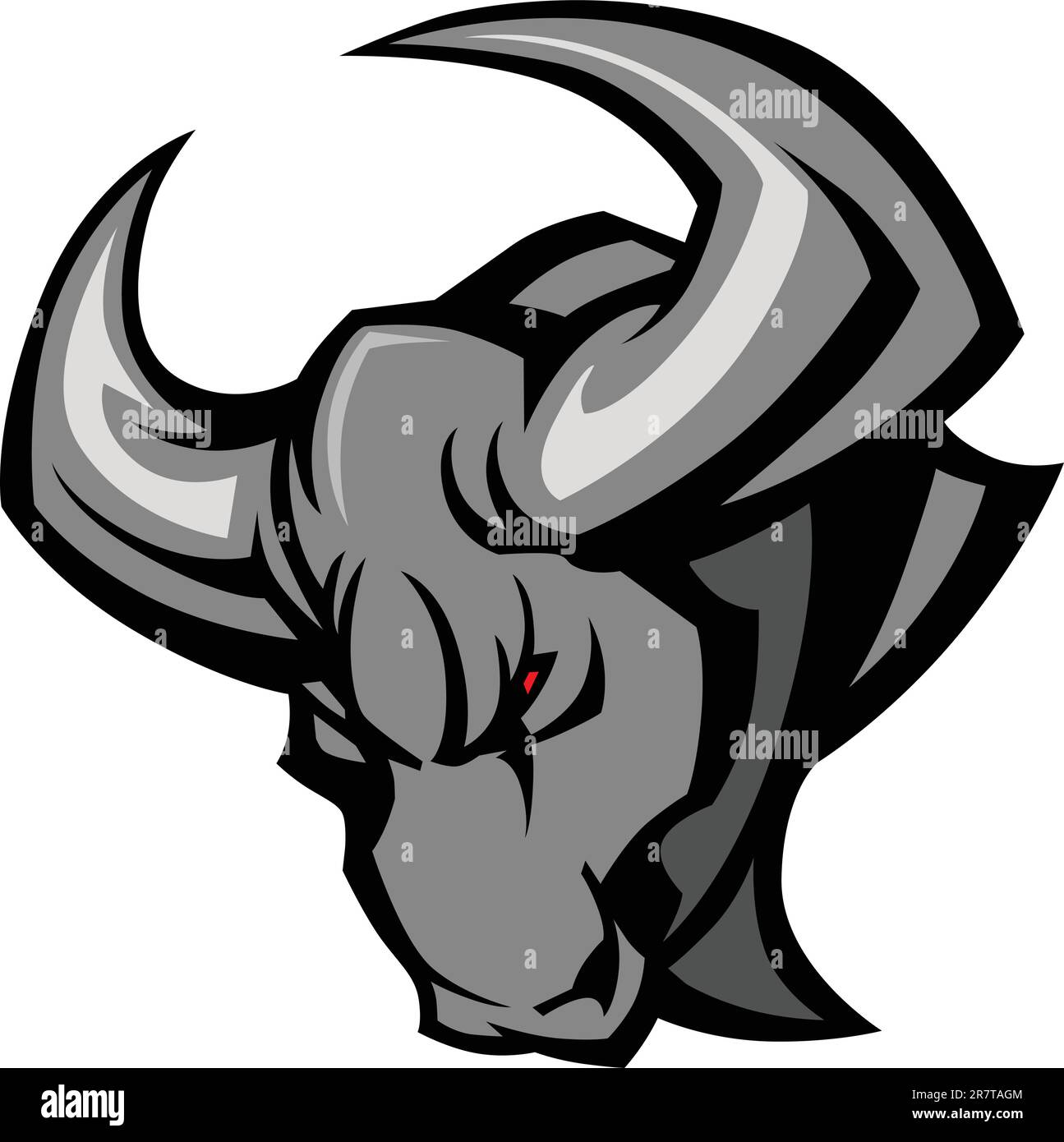 Bull Mascot Head with Red Eyes Graphic Vector Image Stock Vector Image ...