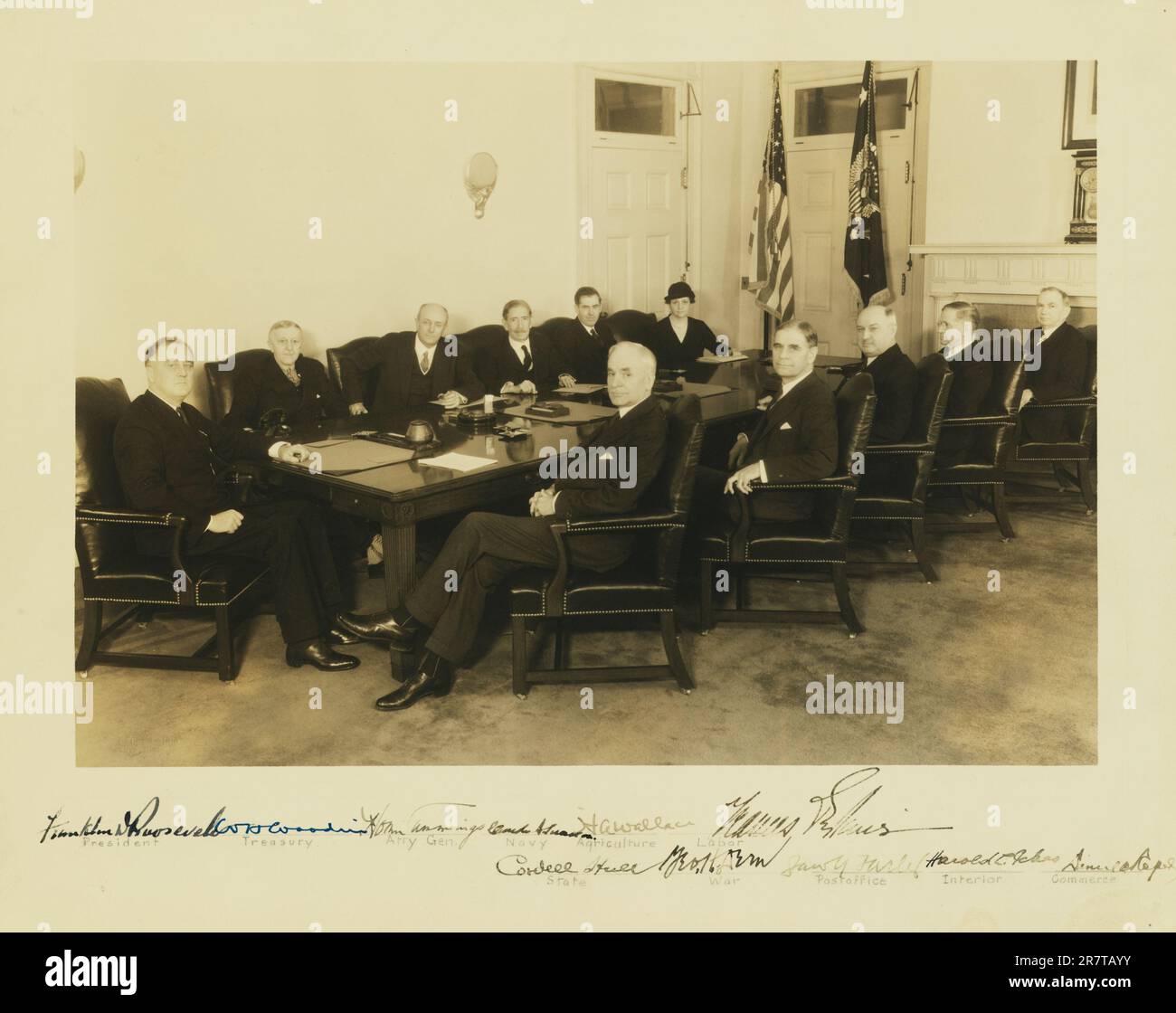 Franklin Roosevelt and Cabinet 1933 Stock Photo - Alamy