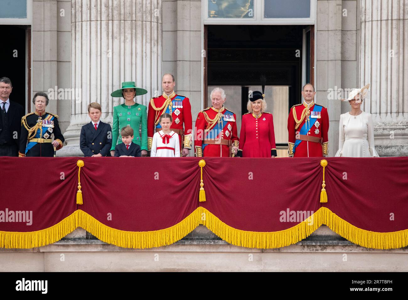 London, UK. 17 June 2023. HM King Charles III and The Queen watch a ...