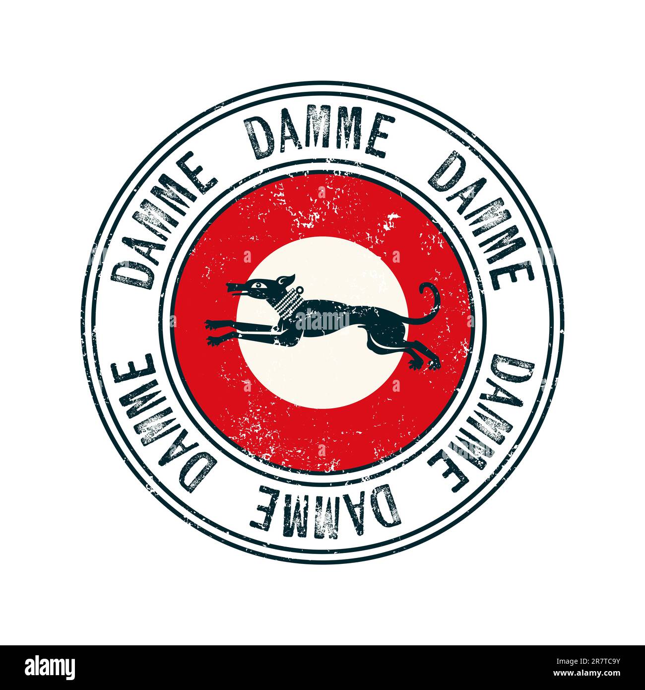 Damme, Belgium city vector grunge rubber stamp over white background ...