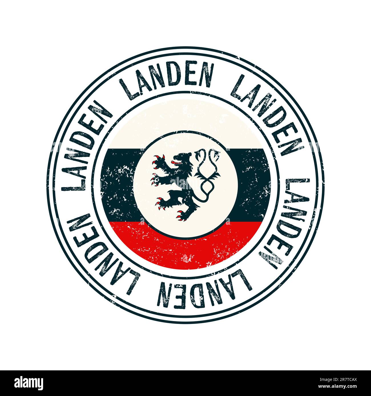 Landen, Belgium city vector grunge rubber stamp over white background ...