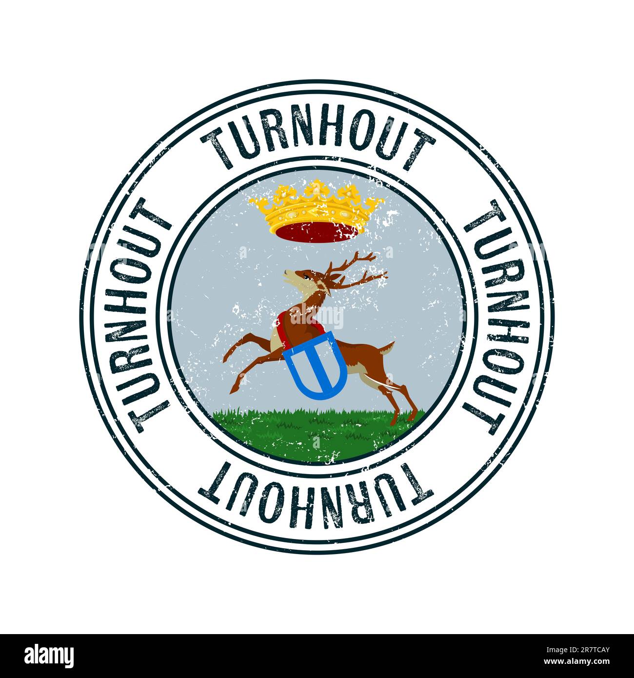 Turnhout, Belgium city vector grunge rubber stamp over white background ...