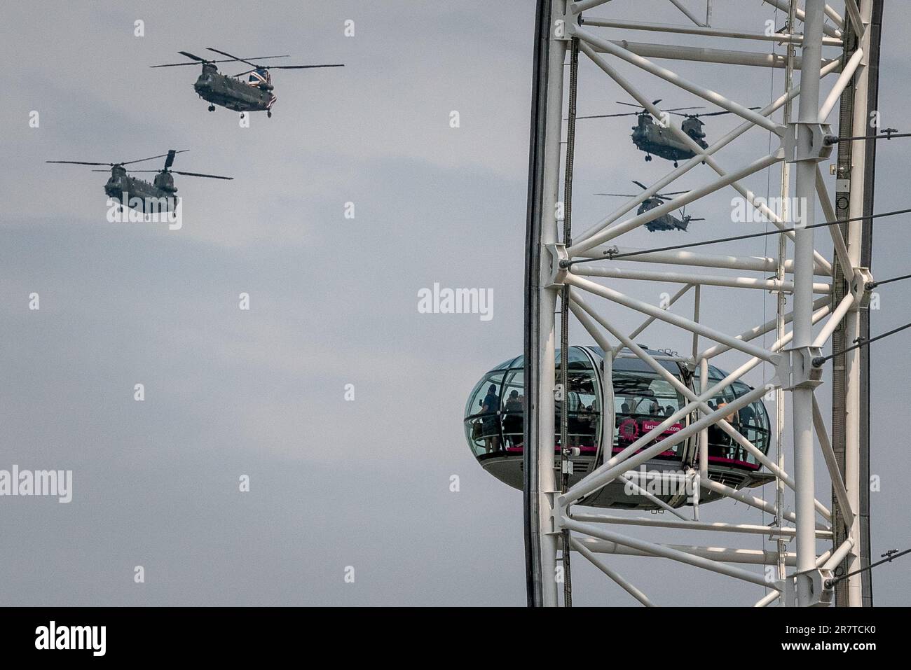 London, UK. 17th June 2023. Trooping the Colour: Royal Fly Past near ...