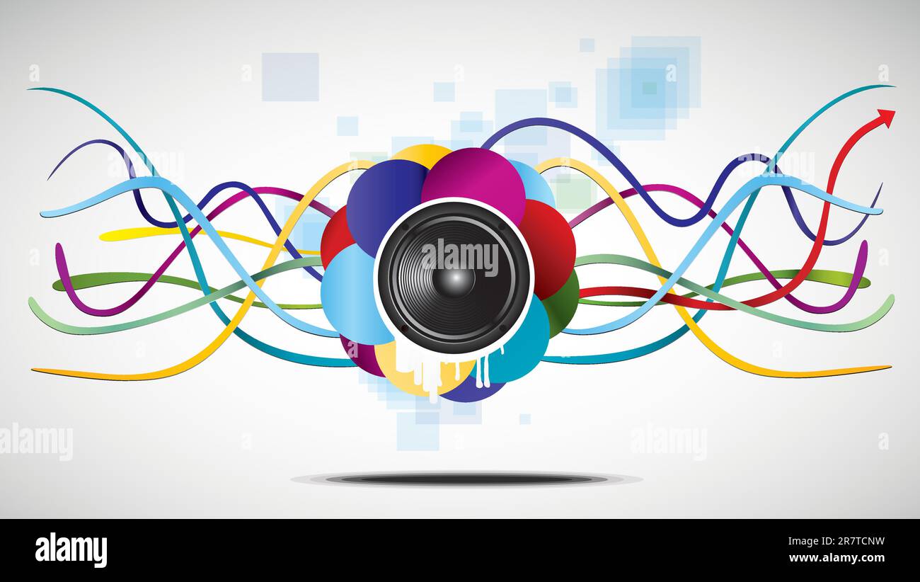Abstract Background with speaker and lines. eps10 vector illustration ...