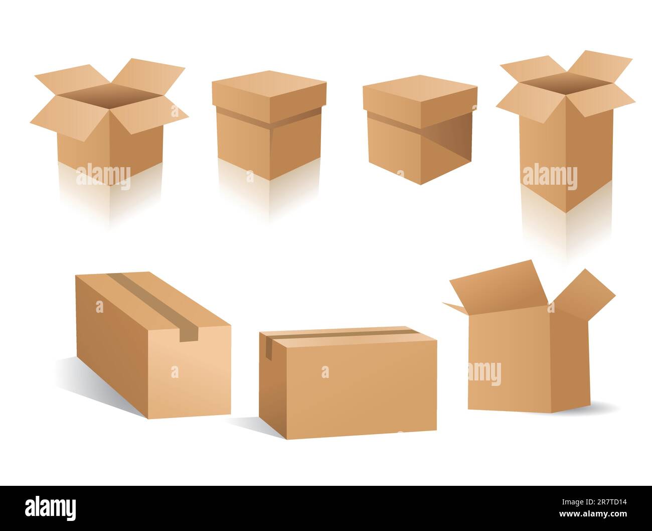 Moving stack boxes Stock Vector Images - Alamy