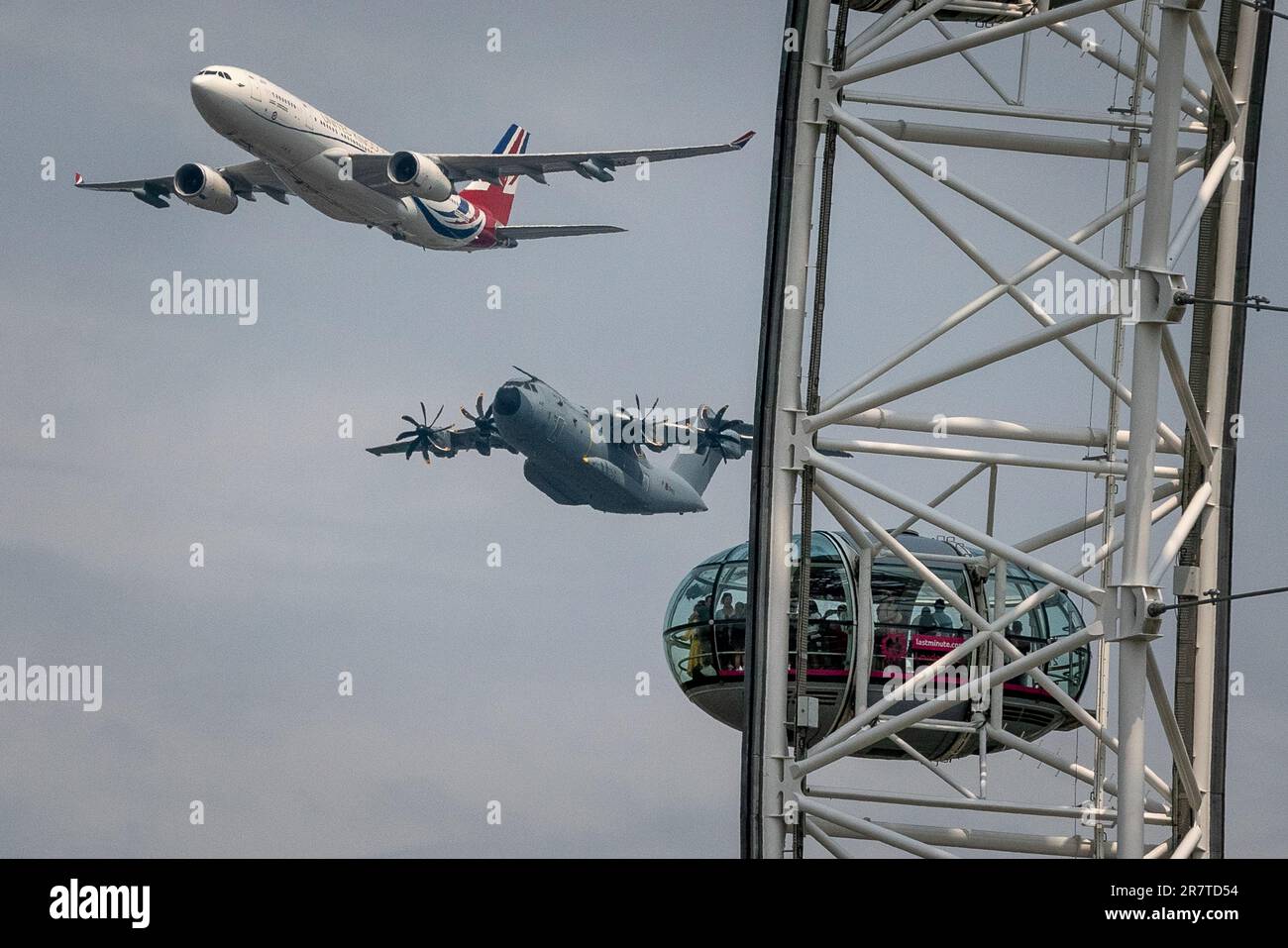 London, UK. 17th June 2023. Trooping the Colour: Royal Fly Past near ...