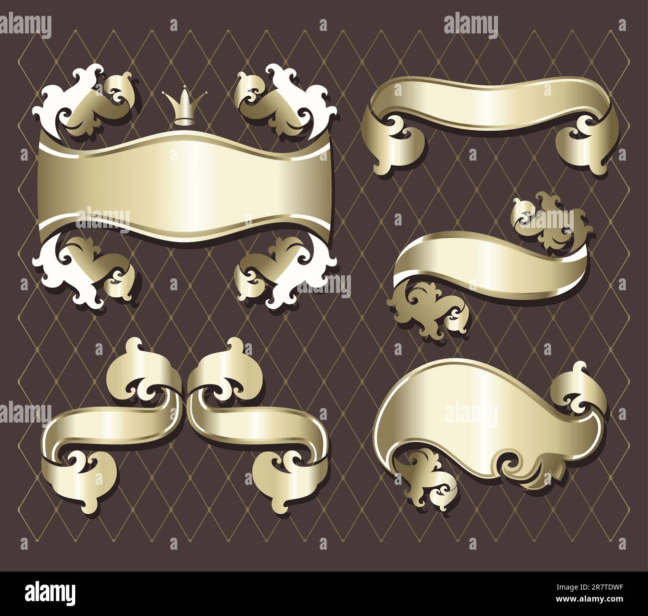 Set of golden vector banners for your text Stock Vector Image & Art - Alamy