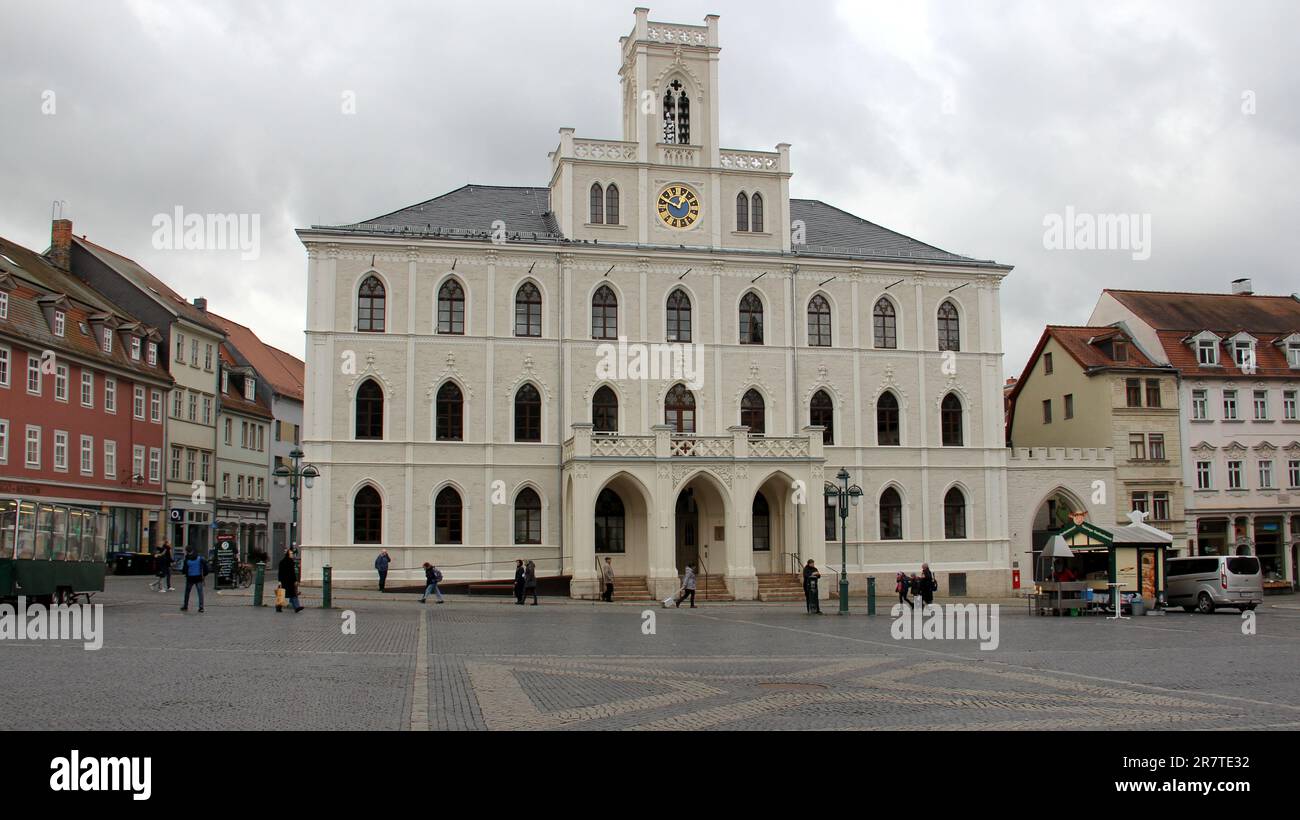 The Rathaus, historic neo-Gothic style City Hall building on the west ...
