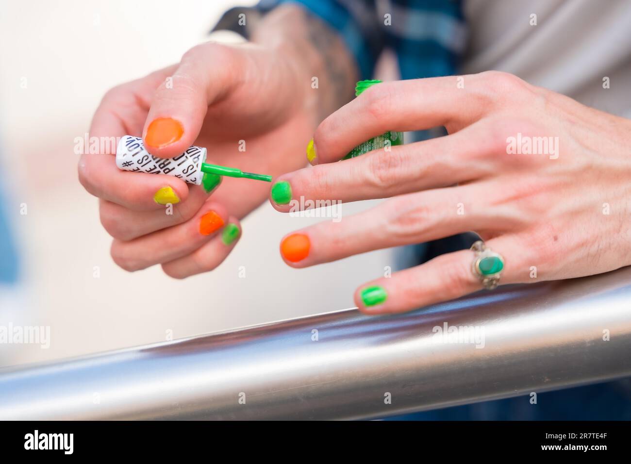Rainbow Nail Polish Party